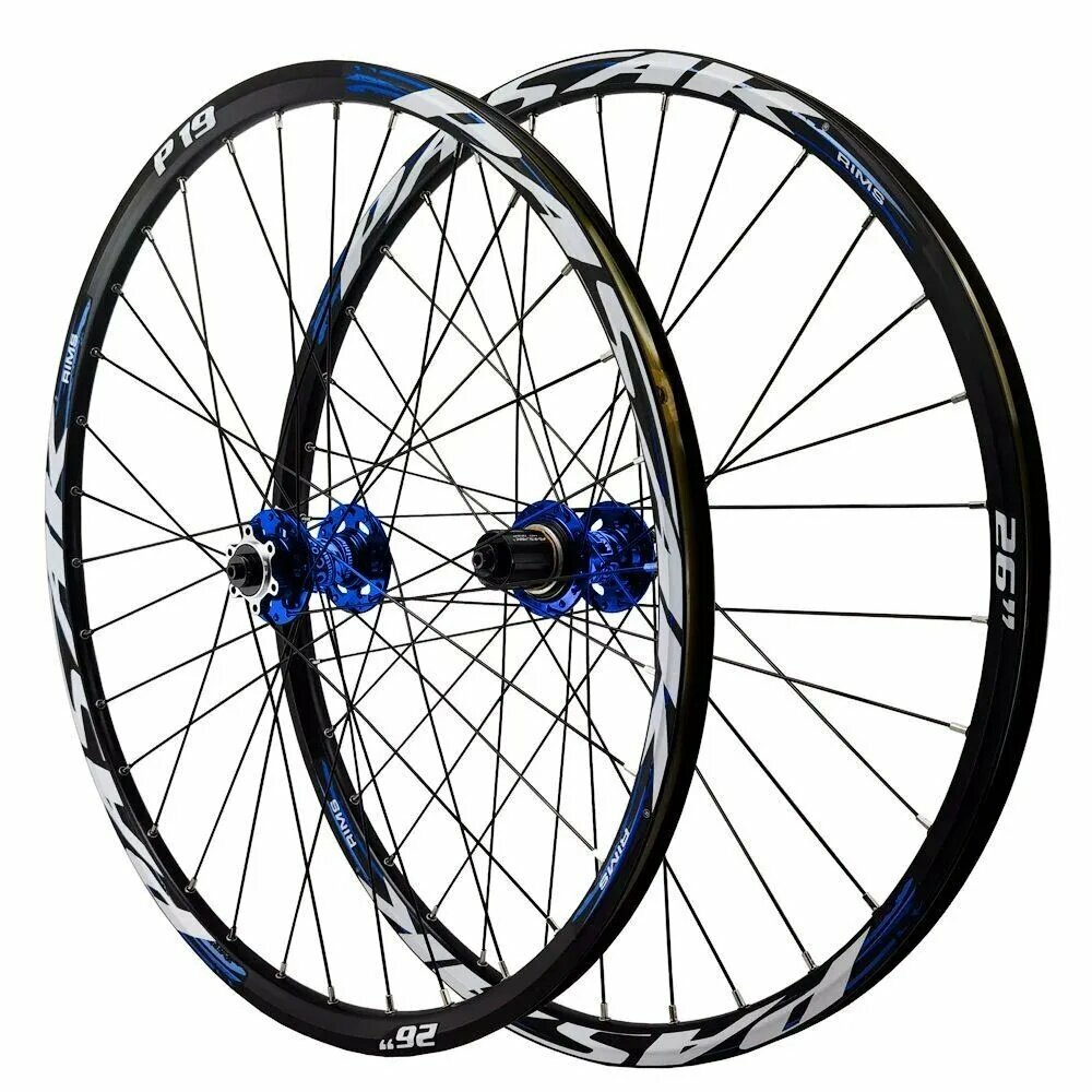 Комплект колесных дисков MTB Blue Hub Blue Stick-29 inch-QR 9X100 10X135-HG Clincher с дисковым тормозом 32h QR 5mm Кассетный маховик