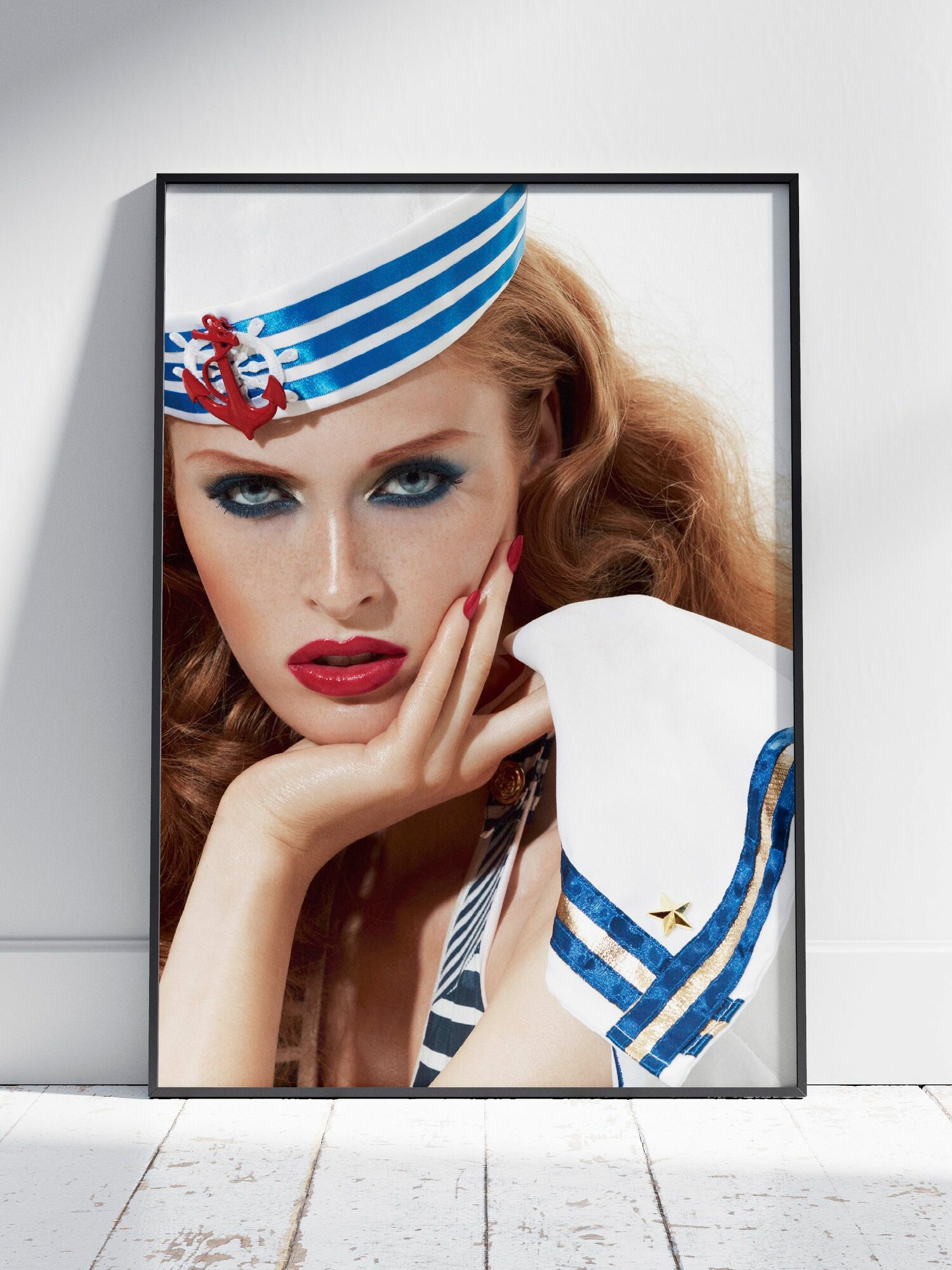 Плакат на стену для интерьера Морской Стиль (Nautical Fashion Style 1) - Постер по моде и эстетике формата A4 (21x30 см)