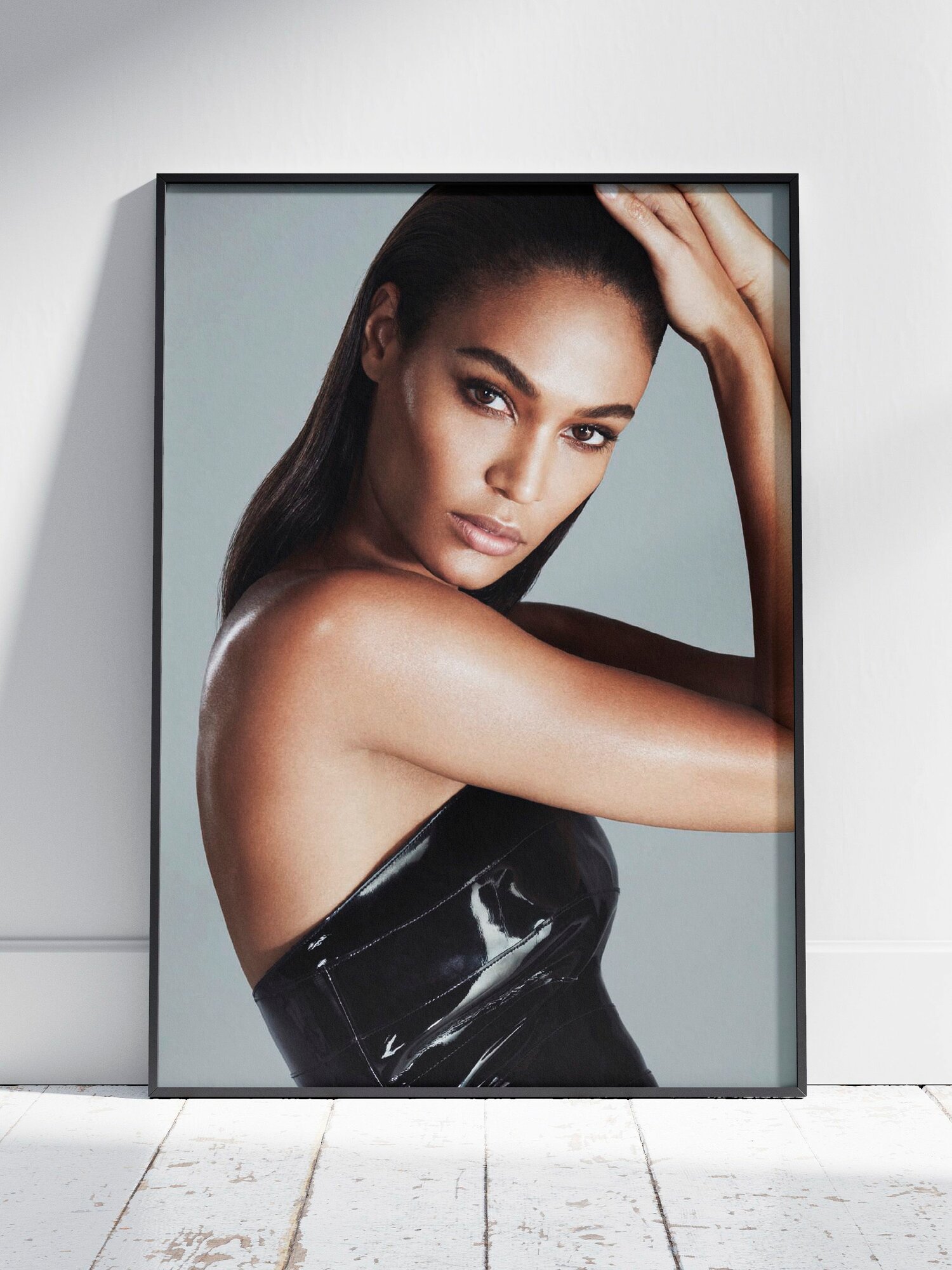 Плакат на стену для интерьера Джоан Смоллс (Joan Smalls 9) - Постер по модели и эстетике формата A4 (21x30 см)