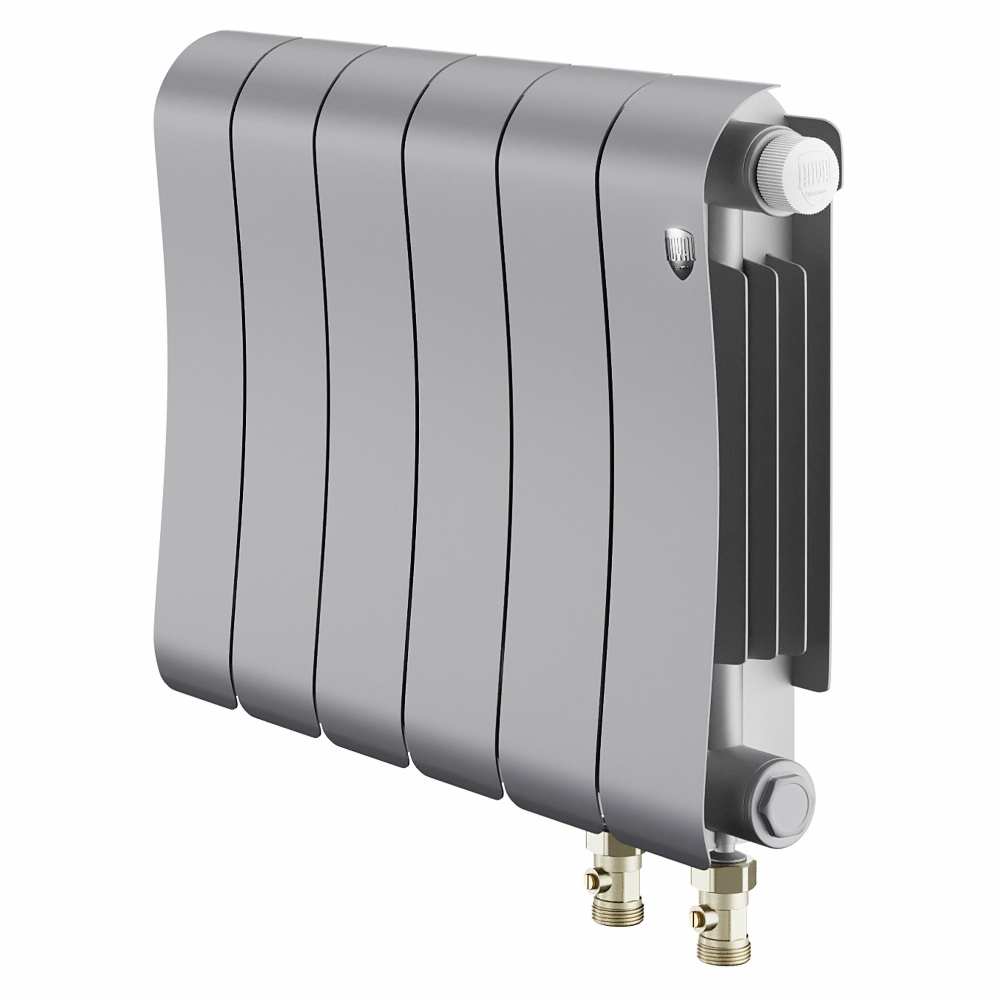 Royal Thermo Infinity 300 х 6 секций радиатор биметаллический нижнее правое подключение цвет Серебристый