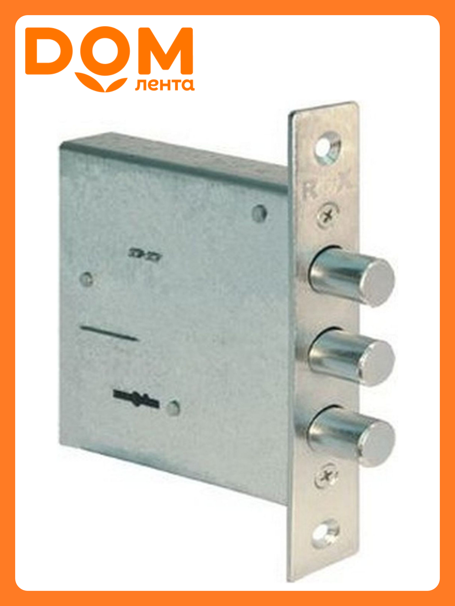 Замок дверной эльбор ReX, врезной, сувальдный, серебристый, сталь