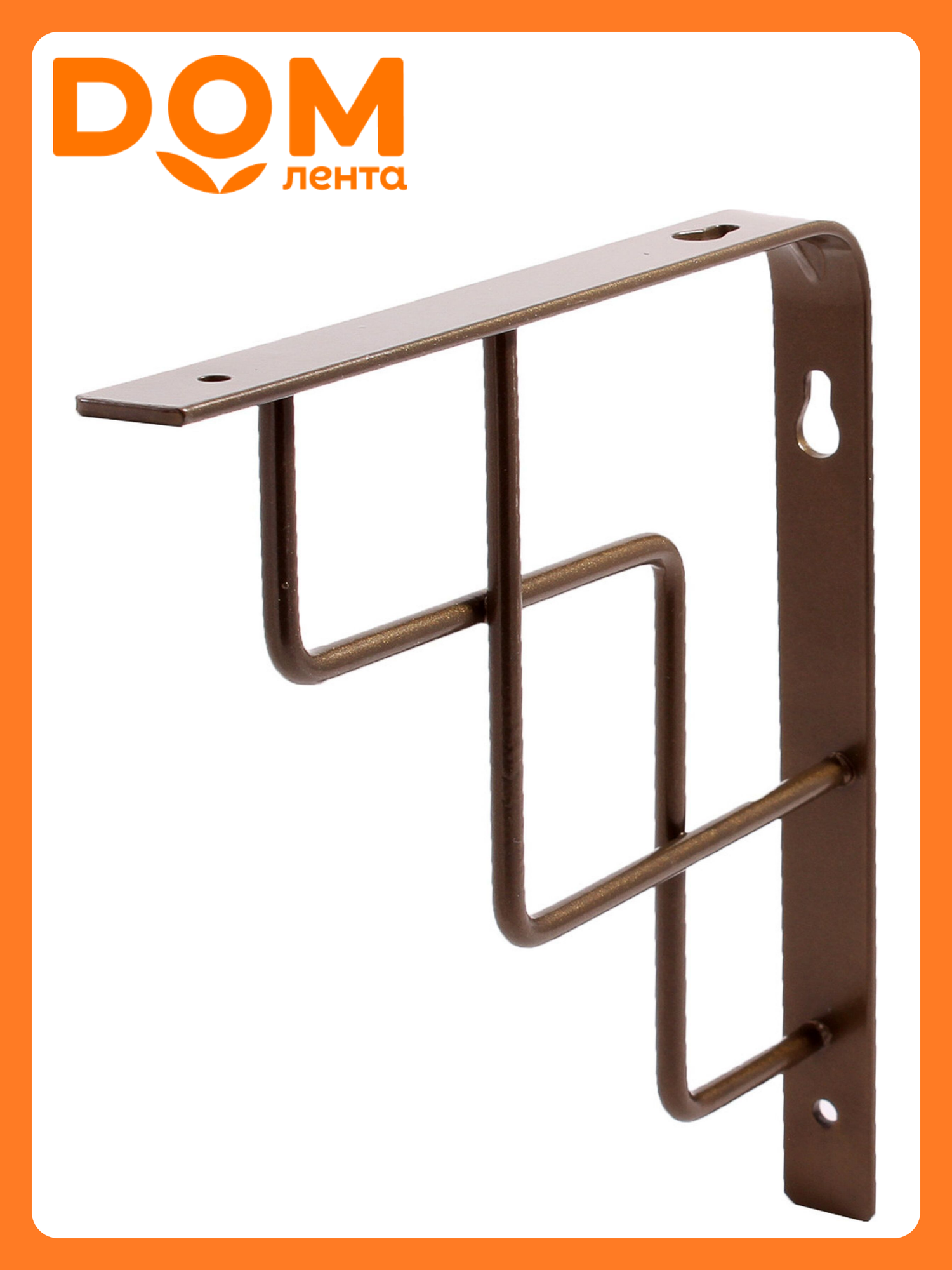 Кронштейн для полки Larvij Степ L7608AB/L7624CE бронзовый 150х150х20 мм