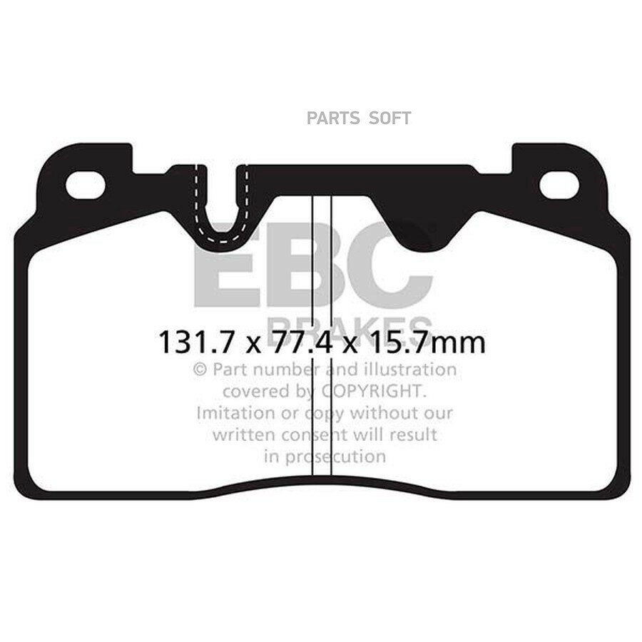 Накладки тормозные от официального дистрибьютора, EBC-BRAKES, артикул DP42168R
