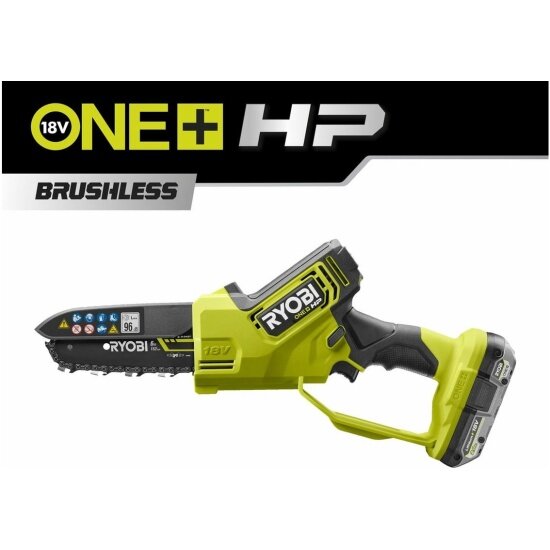 Цепная бесщеточная пила Ryobi ONE+ 18В RY18PSX15A-120 15 см 5133005780