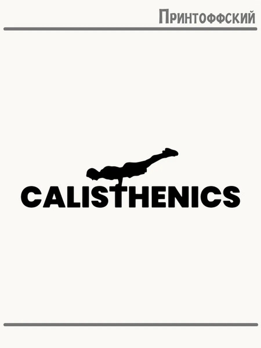 Термонаклейка для одежды и аксессуаров DTF-печать calisthenics