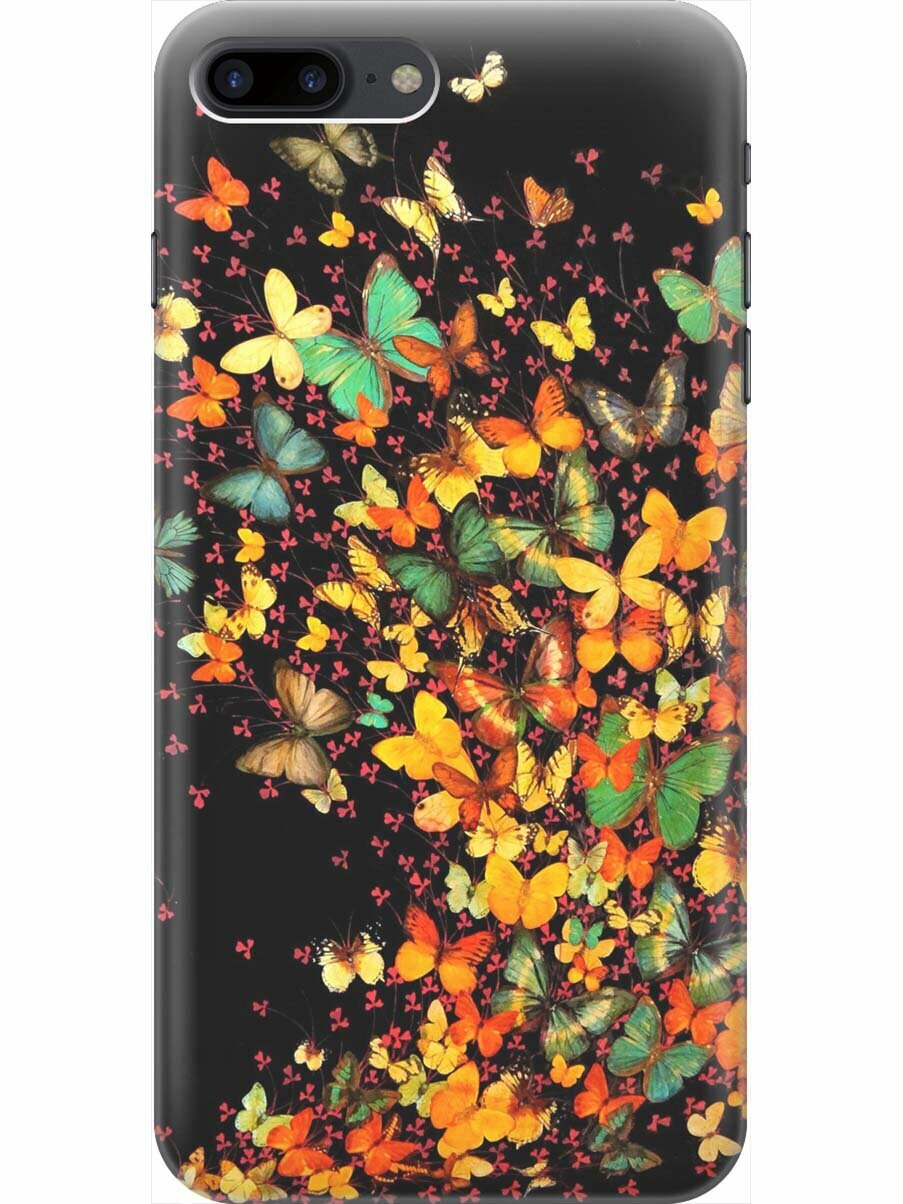 Силиконовый чехол на Apple iPhone 8 Plus / 7 Plus / Эпл Айфон 7 Плюс / 8 Плюс с рисунком "Взрыв бабочек"