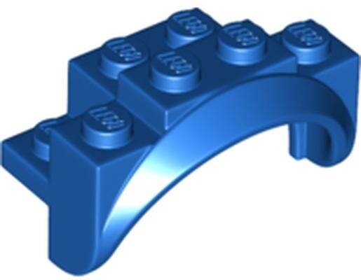 Деталь Lego 35789 Vehicle, Mudguard 4 x 2 1/2 x 2 with Arch Round, Solid Studs, and Rounded Legs