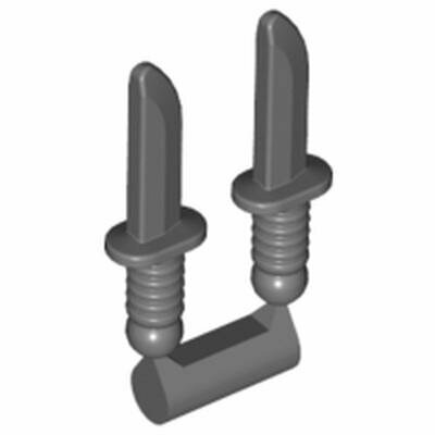 Деталь Lego 44658 Minifigure, Weapon Knives, 2 on Sprue