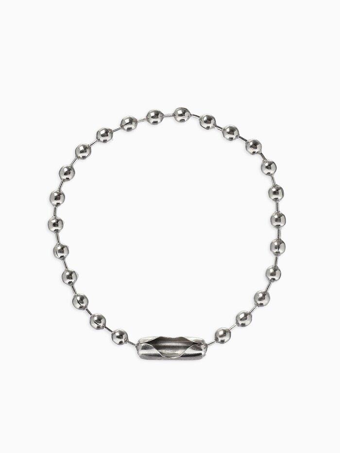 Цепочка шариковая с замком соединителем, 100 шт. металлическая, 0.9×0.3 см, ширина 2 мм, цвет серебро