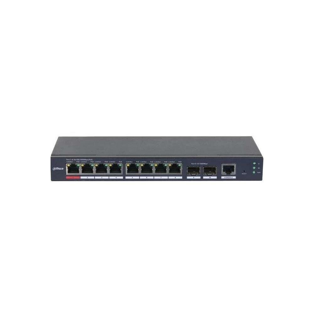 Коммутатор 16-портовый Dahua DH-S4210-8GT-110, 16x1Гбит/с