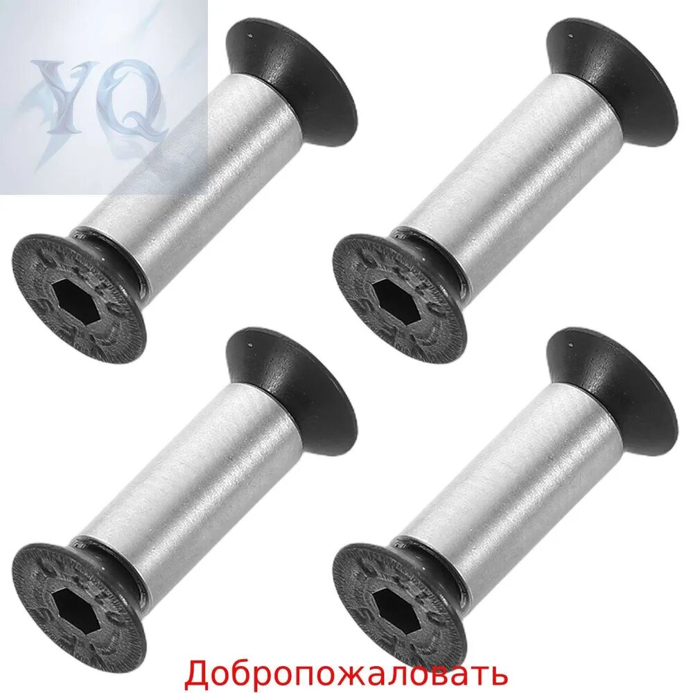 Комплект винтов из сплава для фиксации рукояток кухонных ножей, 4 штуки, серебристый цвет