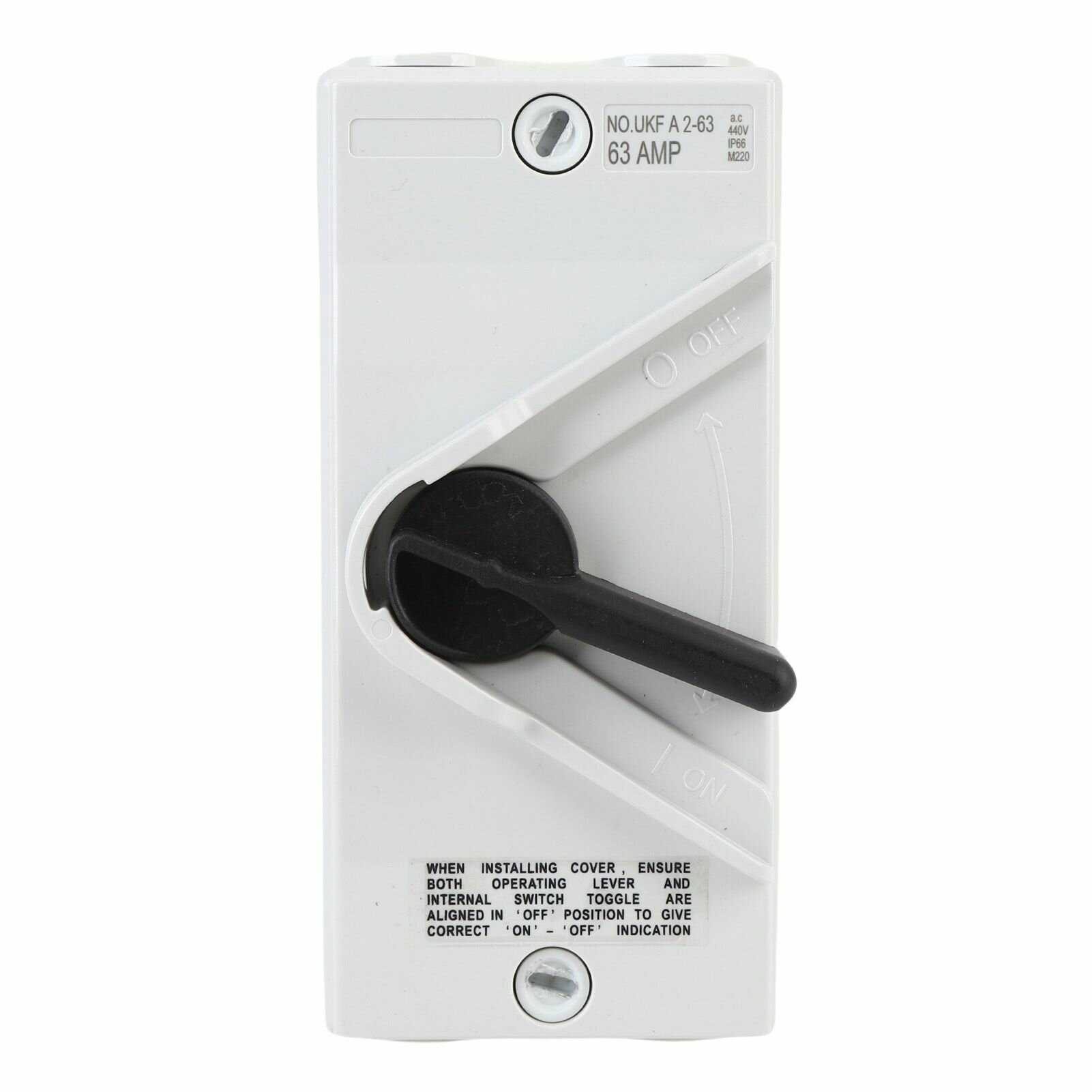 Влагозащищенный разъединитель на 63А, 2 полюса, 440В, IP66