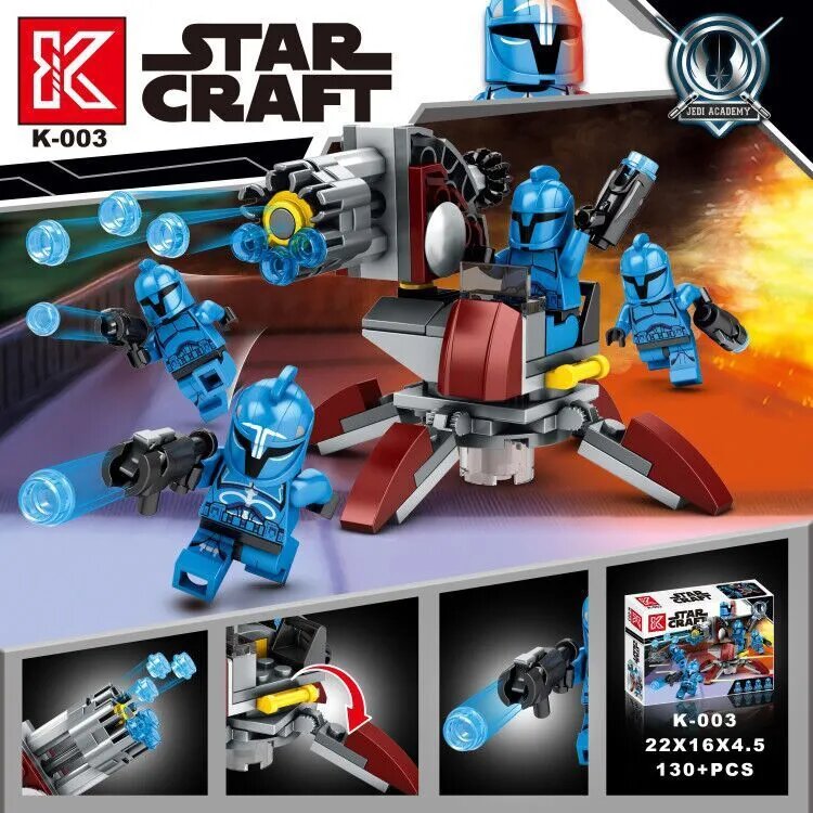 Пластиковый конструктор Звездные Войны Штурмовики / Star Wars совместимы с конструкторами лего 134 штук (коробка)/ K-003/Подарки для мальчиков и девочек