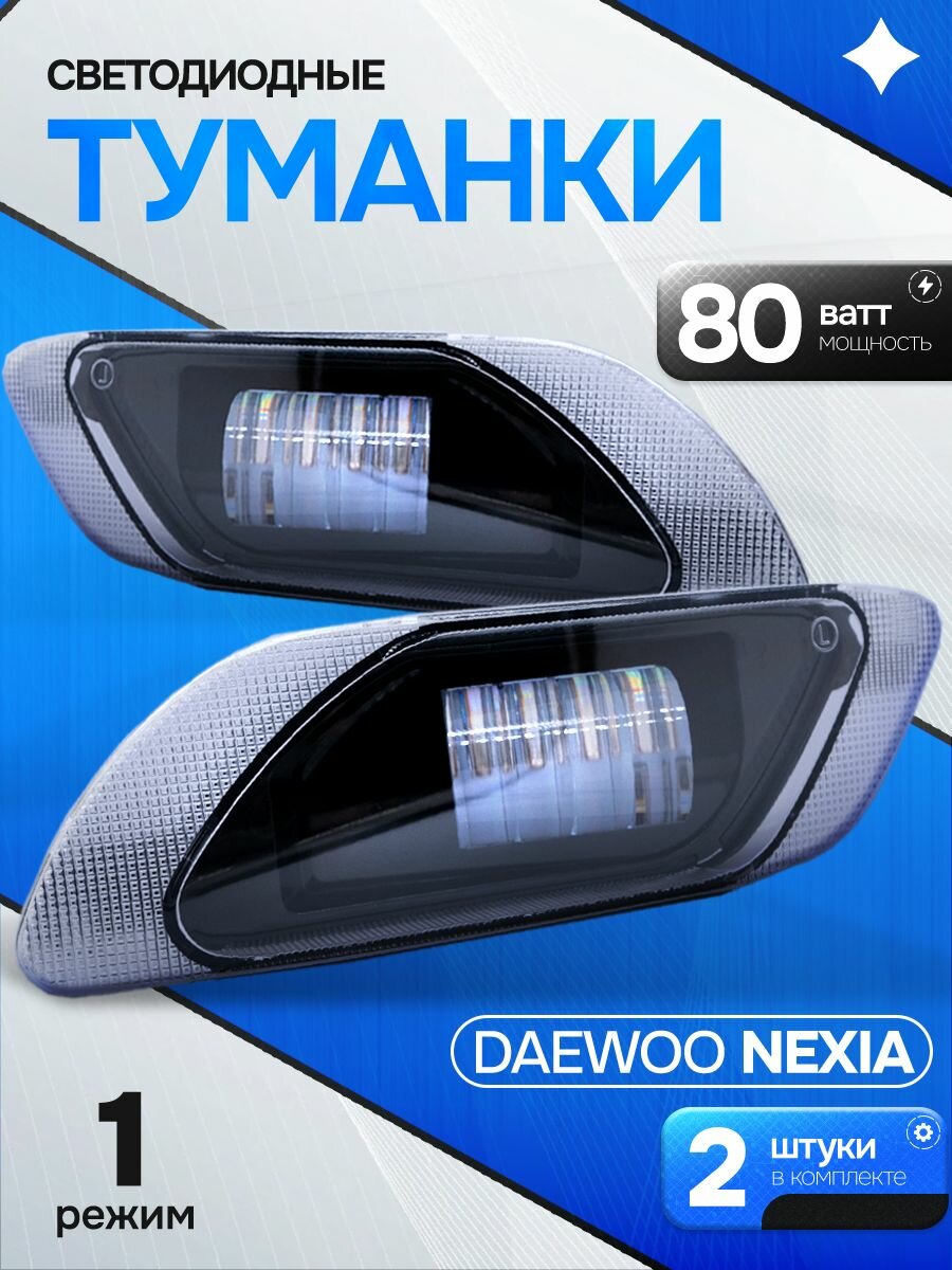 Светодиодные противотуманные фары Дэу Нексия (Daewoo Nexia) n100