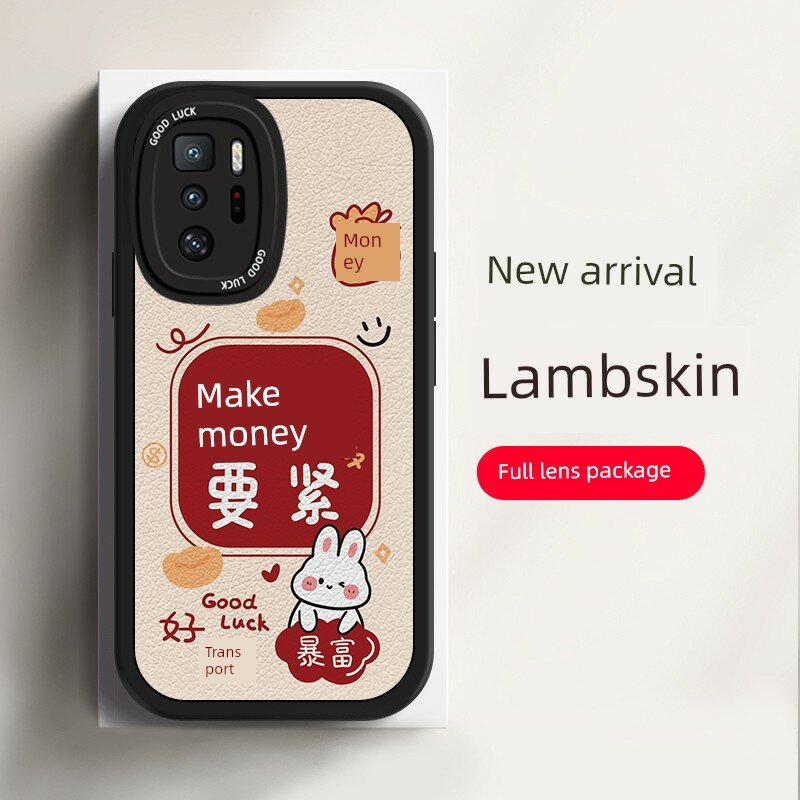 Силиконовый чехол для Redmi Note 10 5G с рисунком кролика, черный цвет, одиночный чехол для мобильного телефона