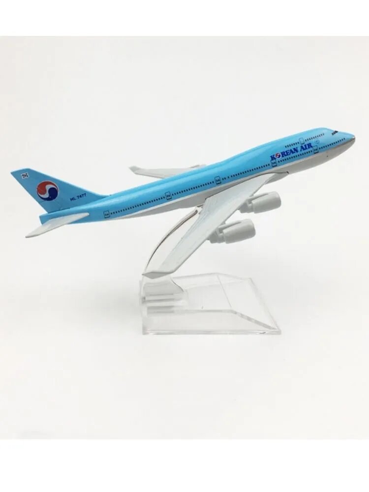 Модель самолета Korean b747 авиалиний южная корея, 16см