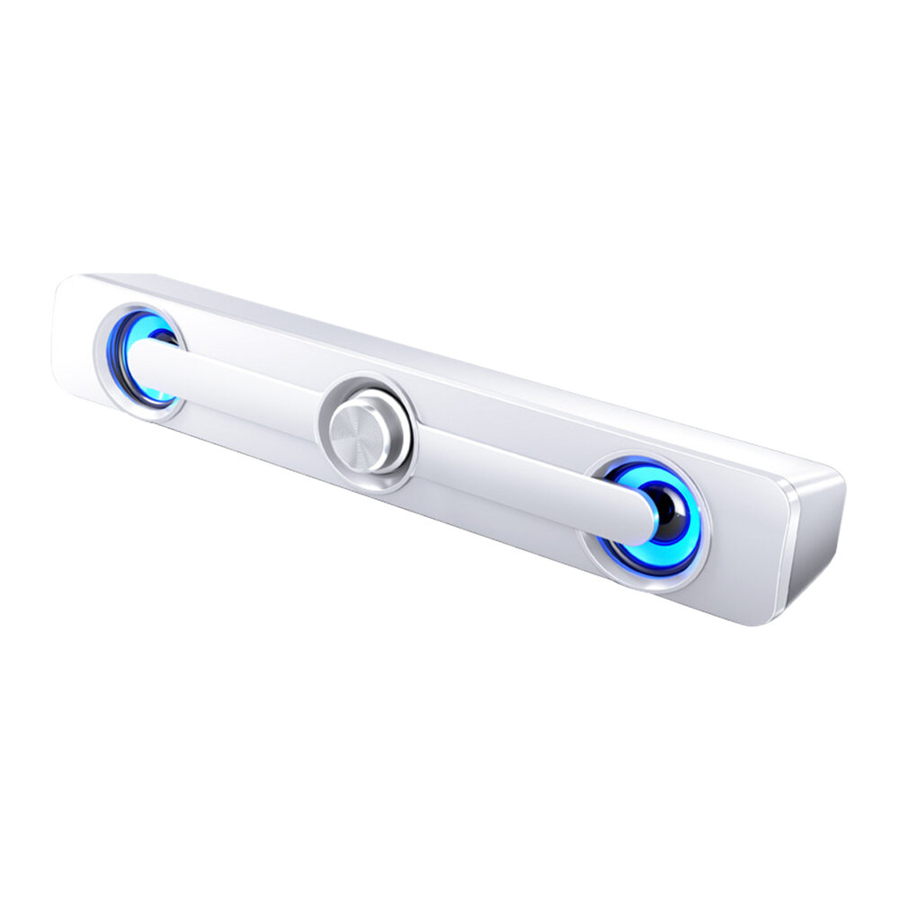 Колонка компьютерная SADA V-111 USB Проводная Бар Сабвуфер Бас Стерео Звук для ПК Ноутбук Телефон Планшет MP3 MP4 Черный Белый 3W 5V 3.5mm 2.0 30Hz-15KHz 32*6.5*6cm 500g