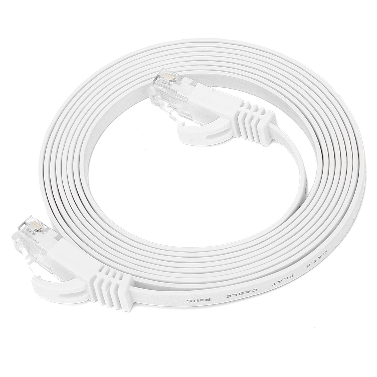 Кабель Ethernet CAT6 длиной 2 метра, плоский, 8-жильный, витая пара, медный провод, сетевой соединитель, гигабитная высокоскоростная передача данных