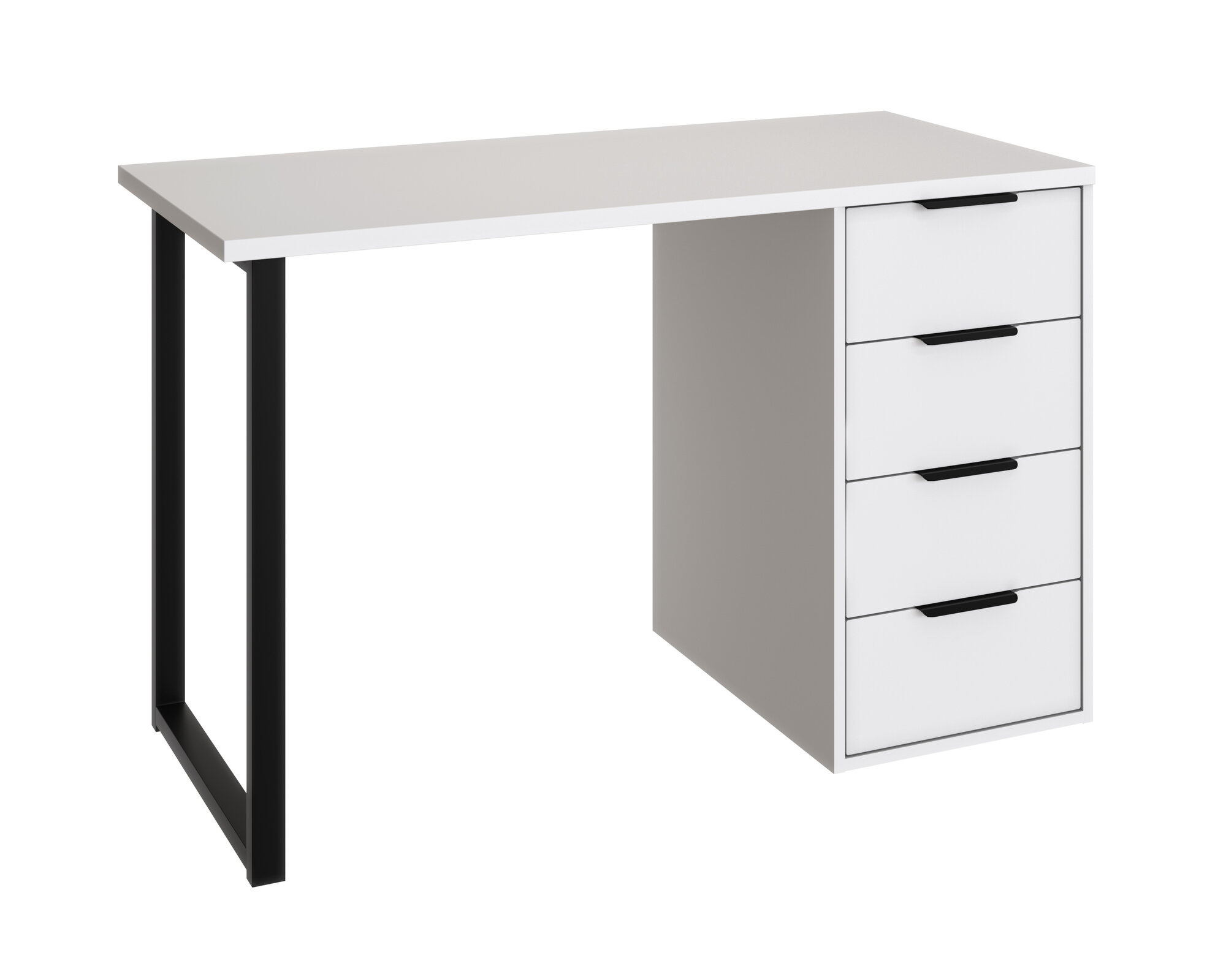 Стол письменный С-400 Compass, 120х76х55, с 4 ящиками, белый структурный/меренга