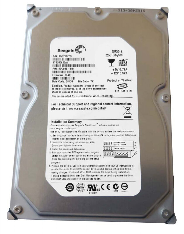 Жесткий диск Seagate ST3250820AV 250Gb 7200 IDE 3.5" HDD