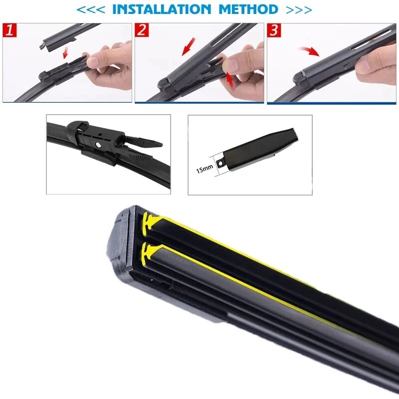 Стеклоочиститель бескаркасный 20" 2 I L Arm, черный