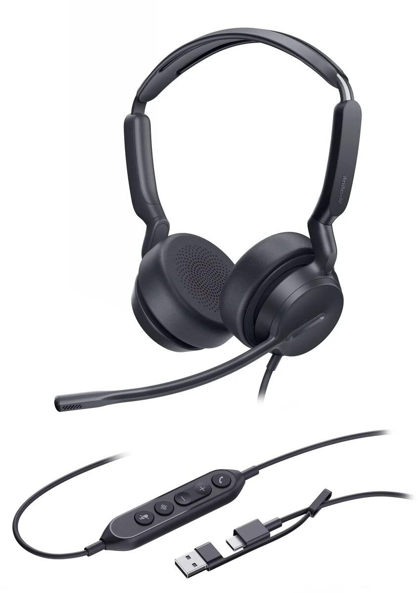 Гарнитура проводная Yealink UH42 Dual UC USB-C/A 1308215