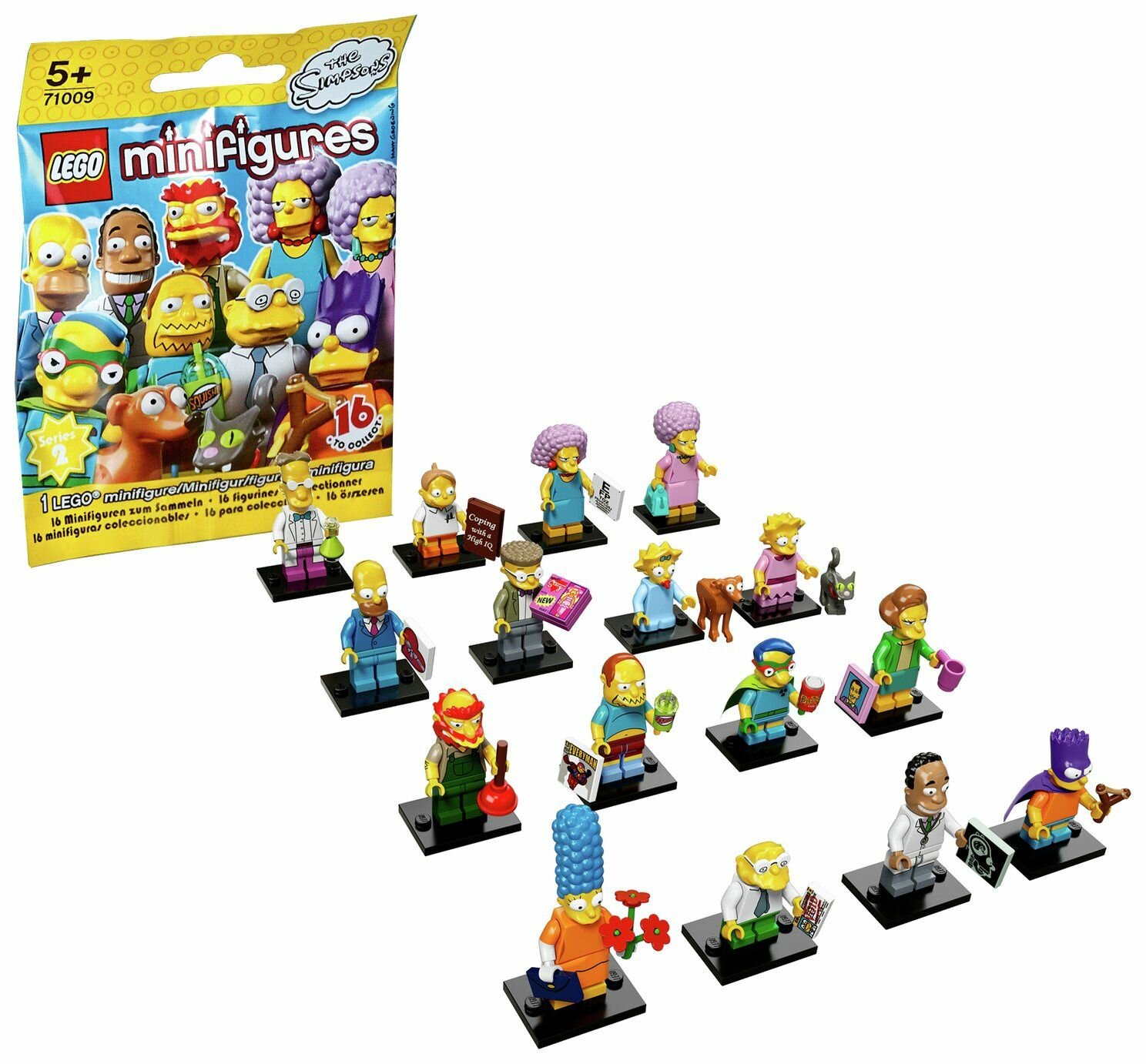 Конструктор LEGO Minifigures 71009 Серия The Simpsons 2 Полный сет из 16 минифигурок