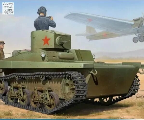 Сборная модель советского легкого танка Т-37А Ижорского завода