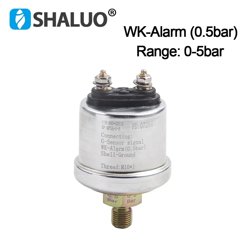 Датчик давления масла SHALUO WK-Alarm (0.5bar), 0-5 bar, M10*1
