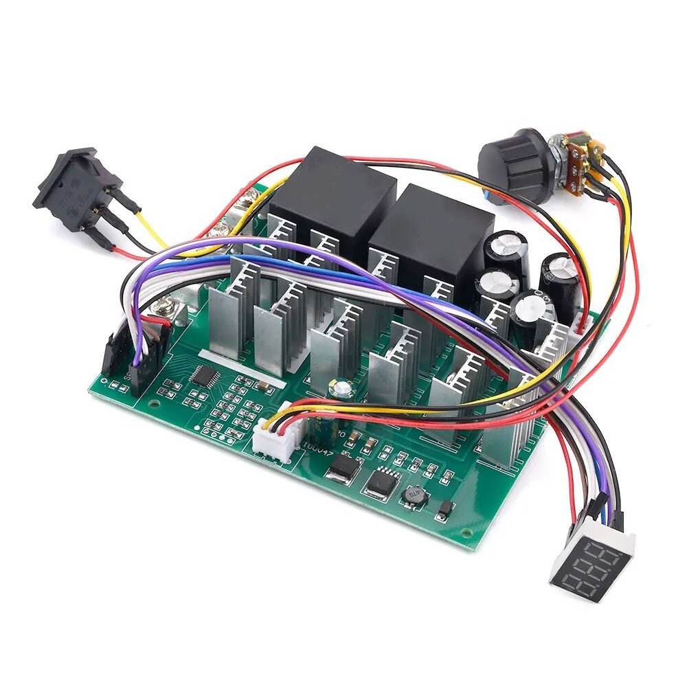 Digital 100A 10-55V PWM DC Motor Speed Controller Forward Reversal Adjustable