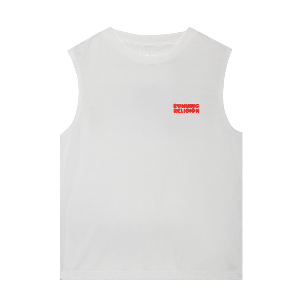 Футболка спортивная MELTED BUBBLE LOGO MUSCLE TEE WHITE