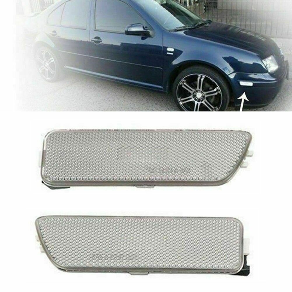 Боковые габаритные поворотные фонари для переднего бампера GOLF MK4 / Bora 1998-2004, 2 шт, белая, дымчатая линза