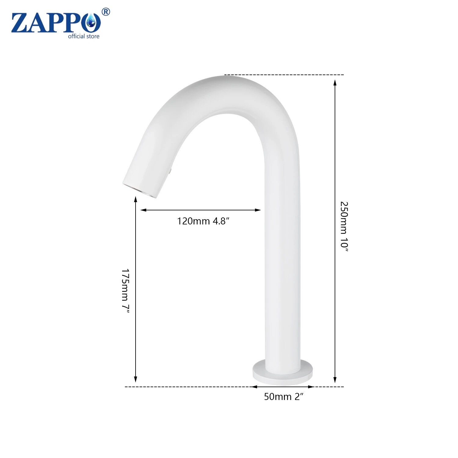 Электронный сенсорный кран ZAPPO Nickel Brush с автоматическим сенсором, бесконтактный кран, бесконтактные кран для ванной, кран для раковины, смесительные кран, 33 см