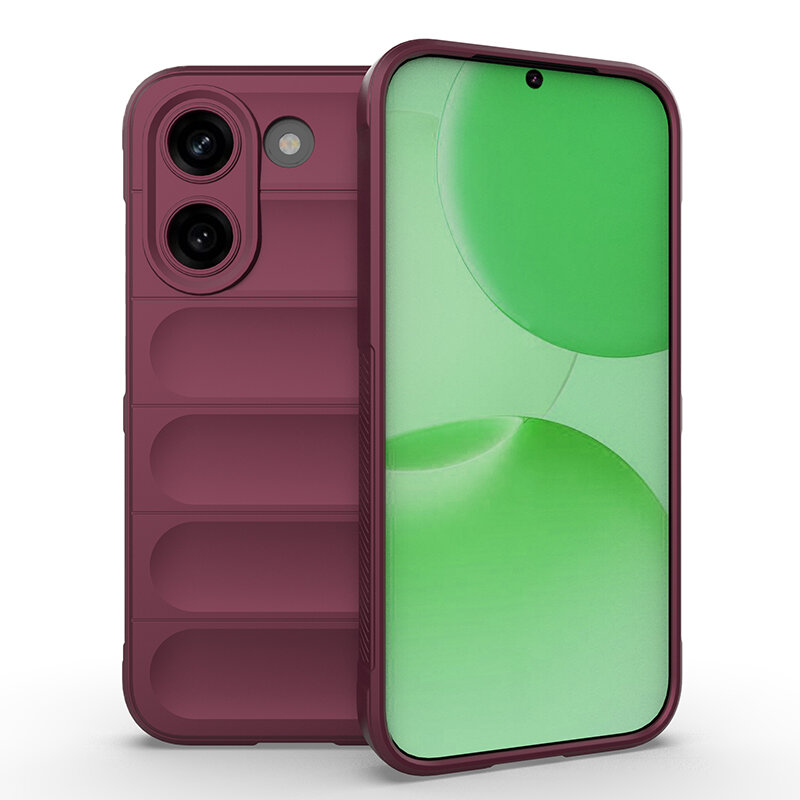 Чехол Для Poco X8 Pro / Поко Х8 Про / Redmi Turbo5, soft touch, чехол-кардиомонитор, поликарбонат (PC), защита камеры, ударопрочный, усиленные углы, Xiaomi, Poco X8 Pro, Redmi Turbo5, red wine,