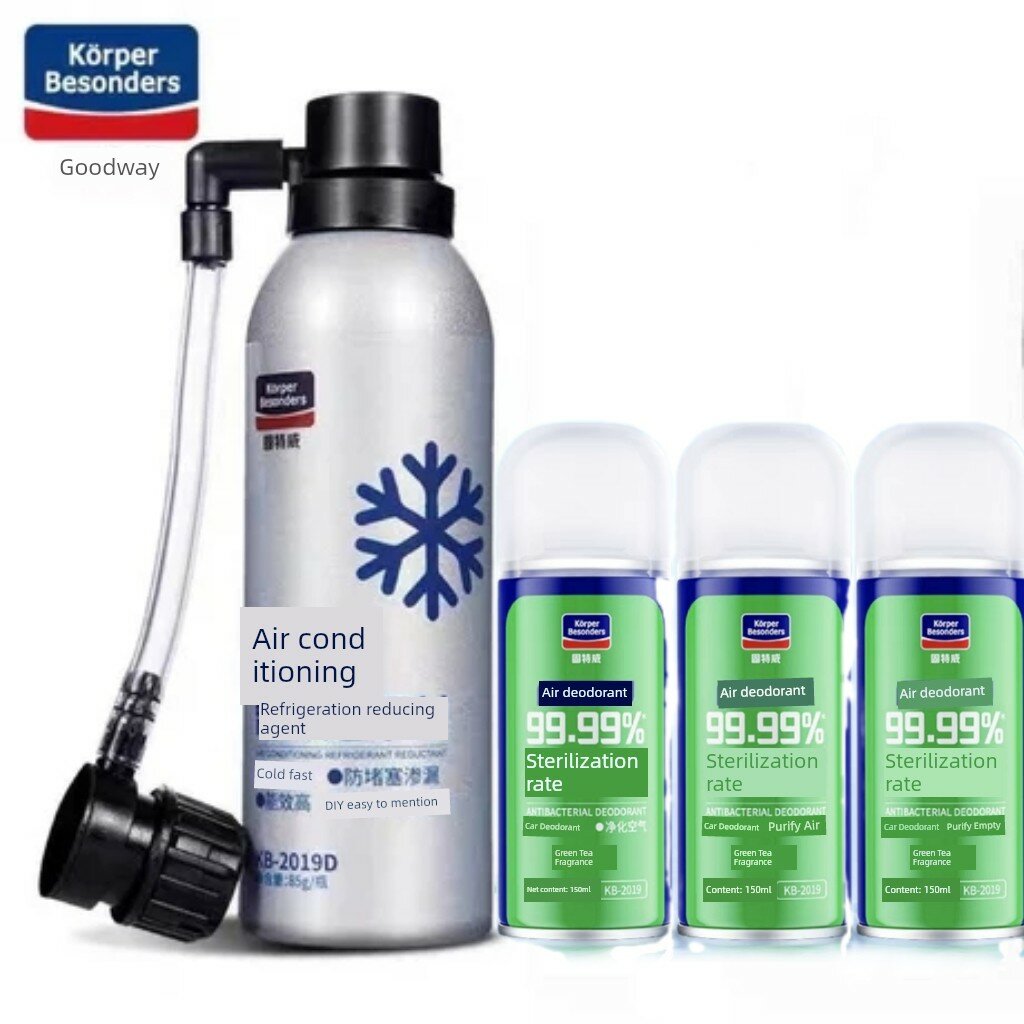 Набор Ice Point Restorer + аромат зеленого чая для автомобильного кондиционера, 3 бутылки