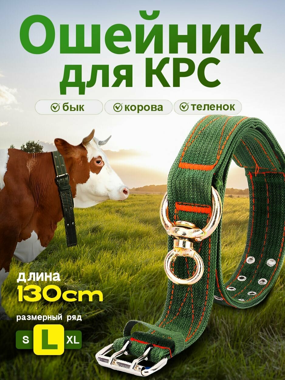 Ошейник для Скота, Коров, Телят, Лошадей 130 см/50 мм 6 слоя нейлон