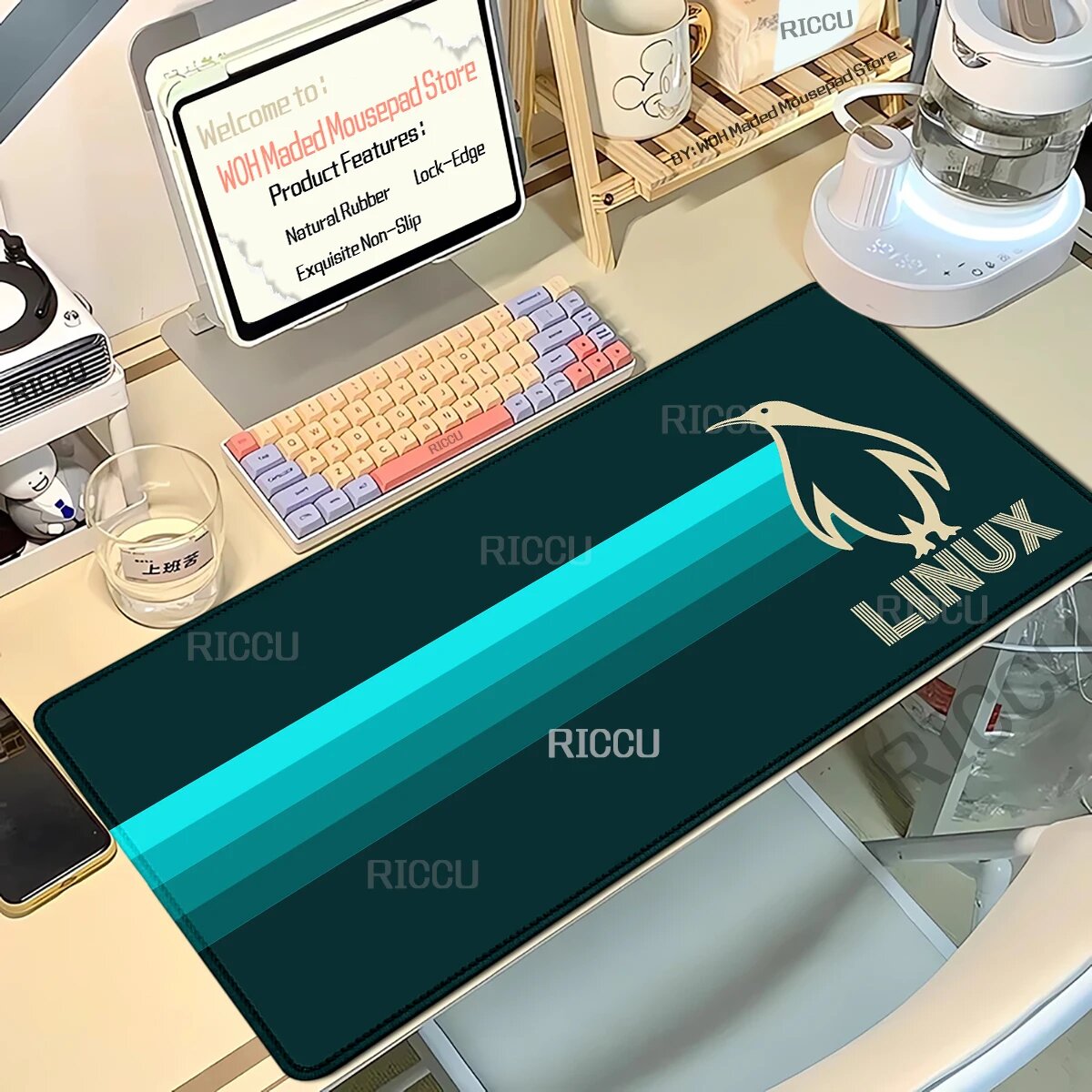 Коврик для мыши Riccu Linux, 300x600 мм, цвет A07