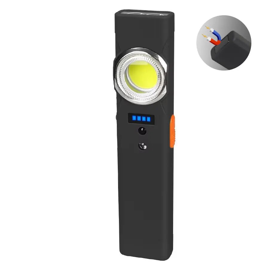Фонарь COB LED перезаряжаемый, черный