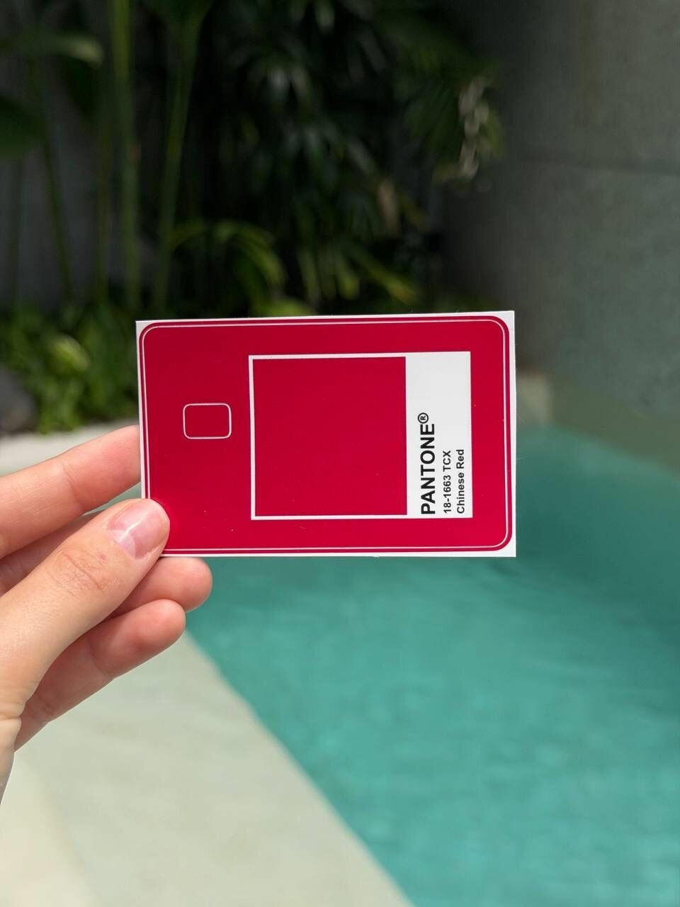 Наклейка на банковскую карту (((Pantone red)))