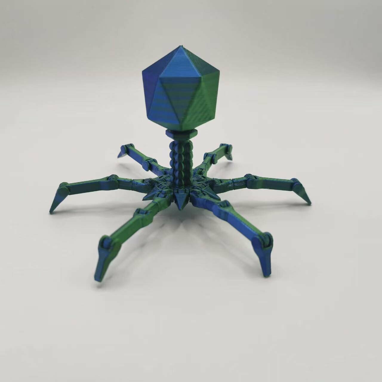 Подвижная модель фага с 3D-печатью, креативный подарок, забавный образовательный биологический вирус, наука, небольшой