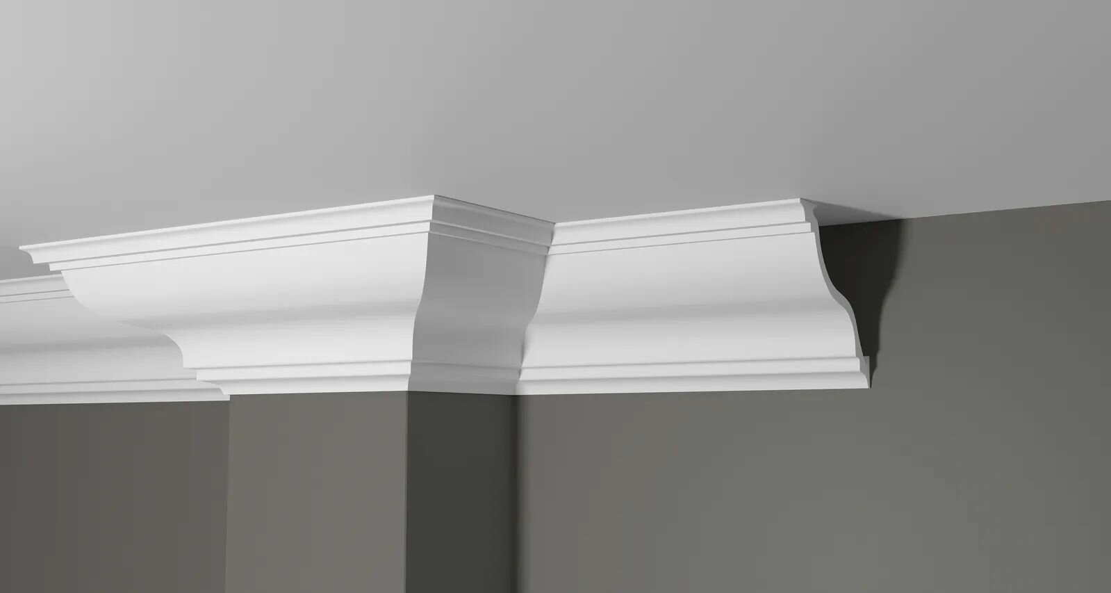 Карниз Decor-Dizayn DD504 Белая Лепнина Д2000хВ115хТ115 / Декор Дизайн.