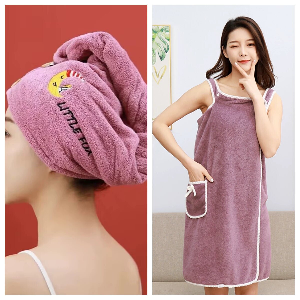 Женское маленькое хлопковое ванное полотенце для веса 80-140 фунтов, с капюшоном для сушки волос, мягкая и впитывающая,