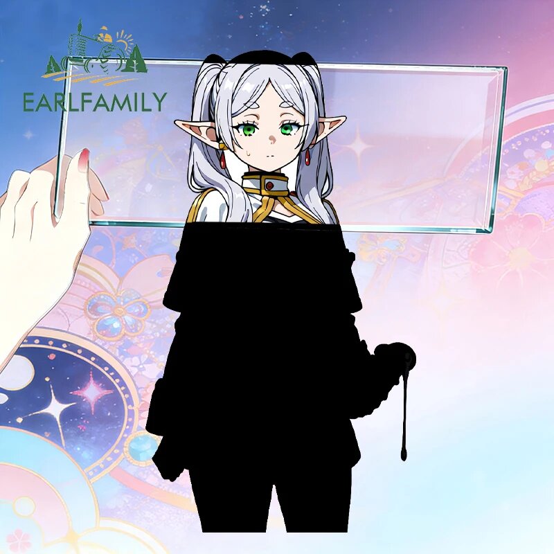 EARLFAMILY Frieren Anime Scratch Car Stickers Waterproof