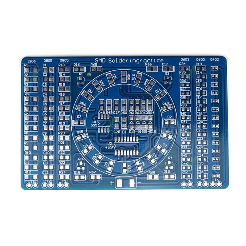 Комплект для пайки SMD SMT практика сварки доска для обучения навыкам сварки (пайка 150 компонентов)синий