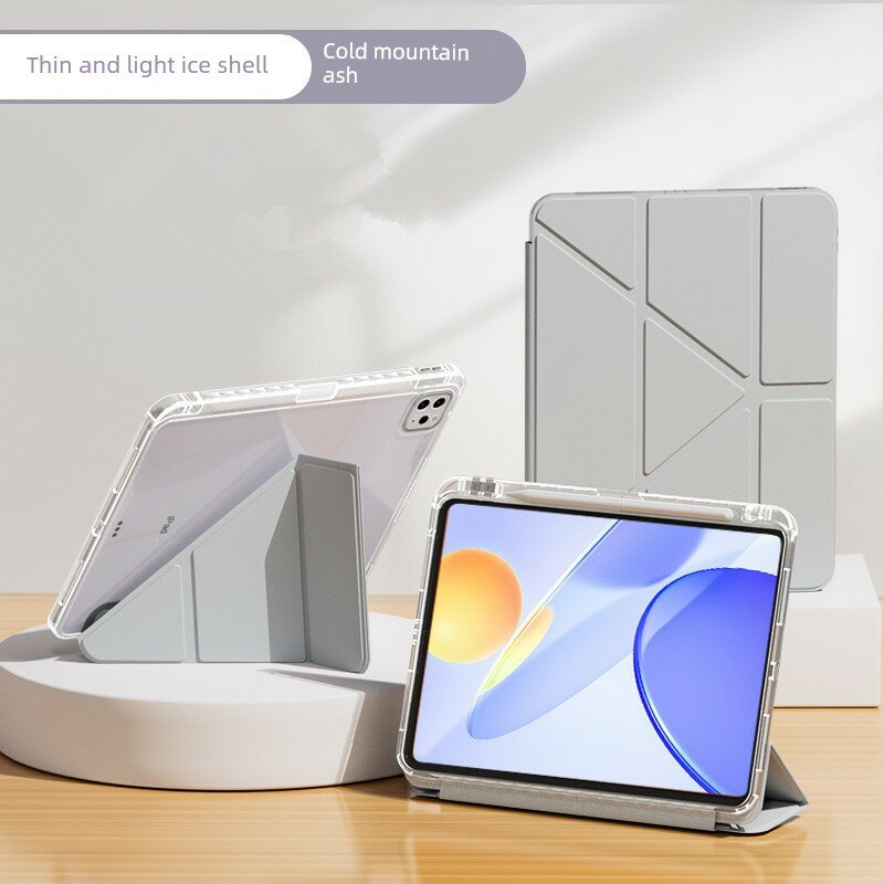 IPad Air1 9,7-дюймовый Холодный горный серый анти-изгиб ударопрочный прозрачный чехол с отсеком для ручки
