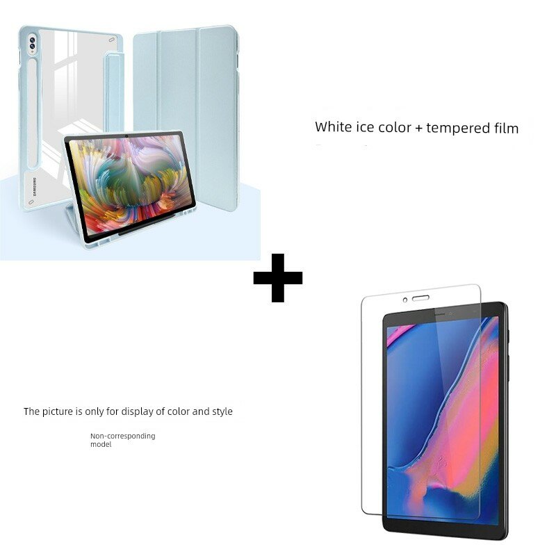 Чехол для Samsung Tab S7, силиконовый чехол для S8+, магнитный чехол с держателем для стилуса Ultra для Tab A7, полная