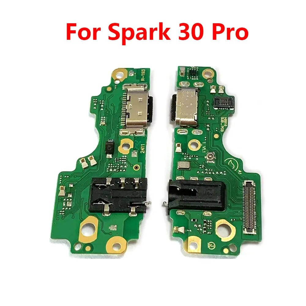 Для Tecno Spark 30 Pro KL7: плата зарядки USB, док-порт, модуль микрофона, гибкий кабель