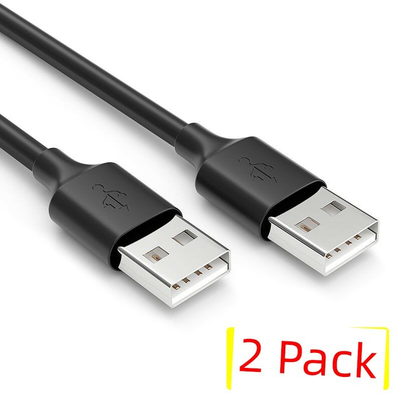 Двусторонний USB-кабель для передачи данных, штекер-штекер, для охлаждения ноутбука, мобильного жесткого диска,