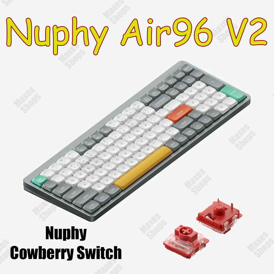 Беспроводная механическая клавиатура Nuphy Air96 V2 Cowberry Switch, Lunar Gray