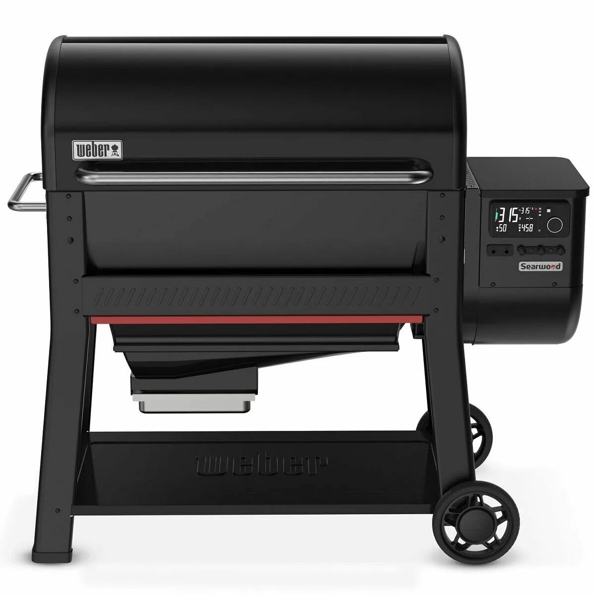 Пеллетный гриль Weber Searwood XL, напольный, на колесах, сталь, черный